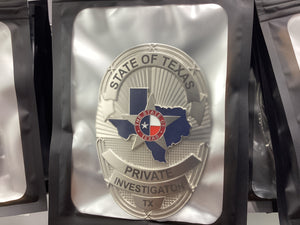 Texas Private Investigator Badge for Sale | Silver Durable Badges